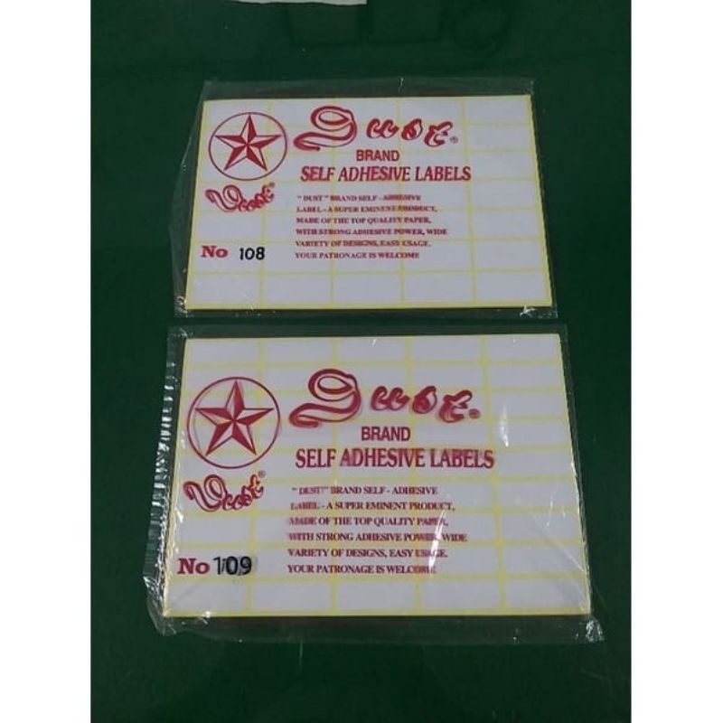 Jual LABEL NO. 109 SELF ADHESIVE LABELS / LABEL STICKER / STICKER LABEL ...