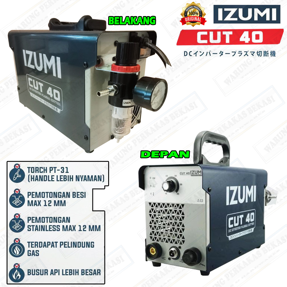 Jual Izumi CUT 40 Mesin Las Listrik Potong Plasma Fokus Cutting Murah Japan Technology ...
