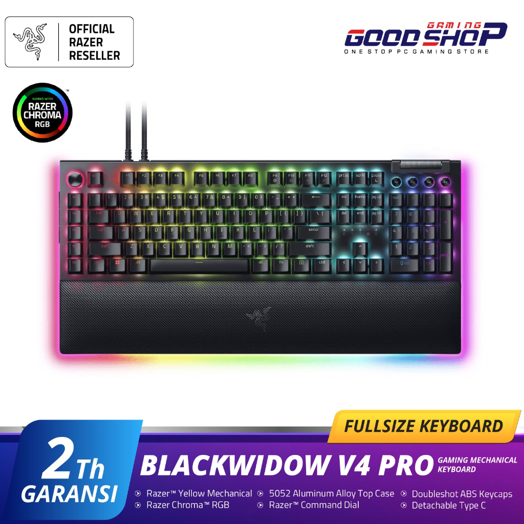 Jual Razer BlackWidow V4 Pro Mechanical Gaming Keyboard | Shopee Indonesia