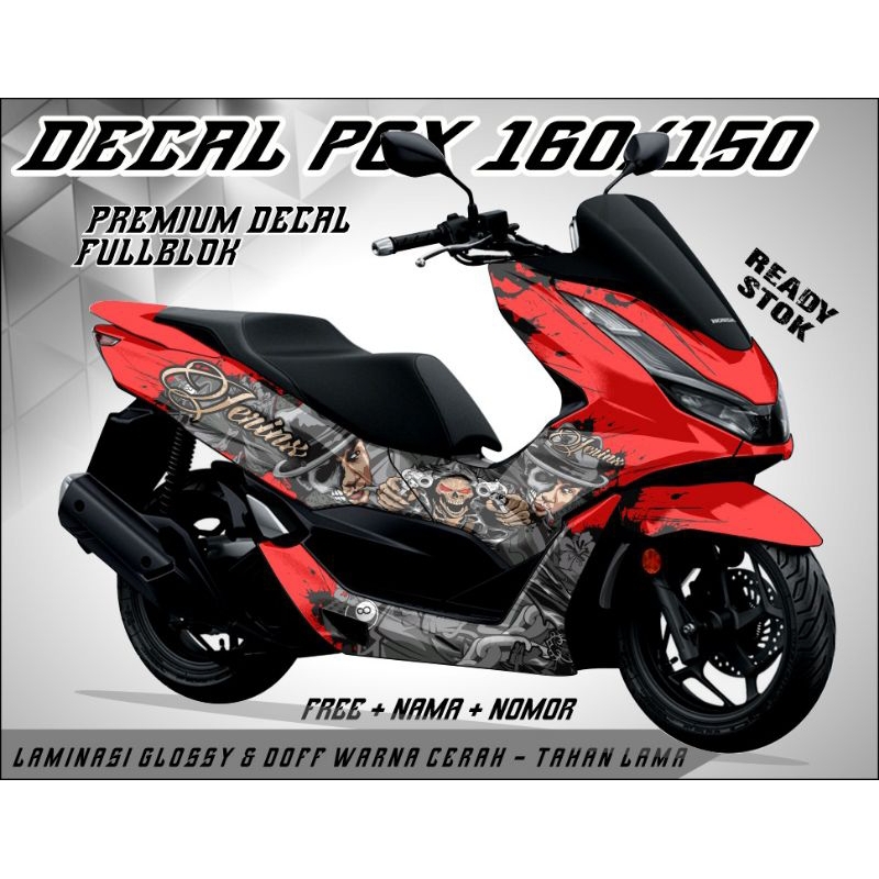 Jual decal sticker variasi Honda PCX 160 new full body striping decal ...