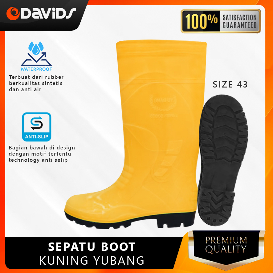 Jual Sepatu boot proyek apd karet kuning panjang | Shopee Indonesia