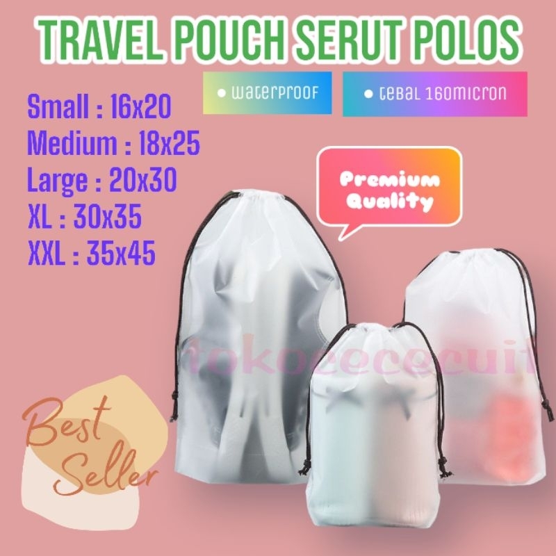 Jual TRAVEL POUCH POLOS ORGANIZER / POUCH POLOS SERUT SERBAGUNA ...