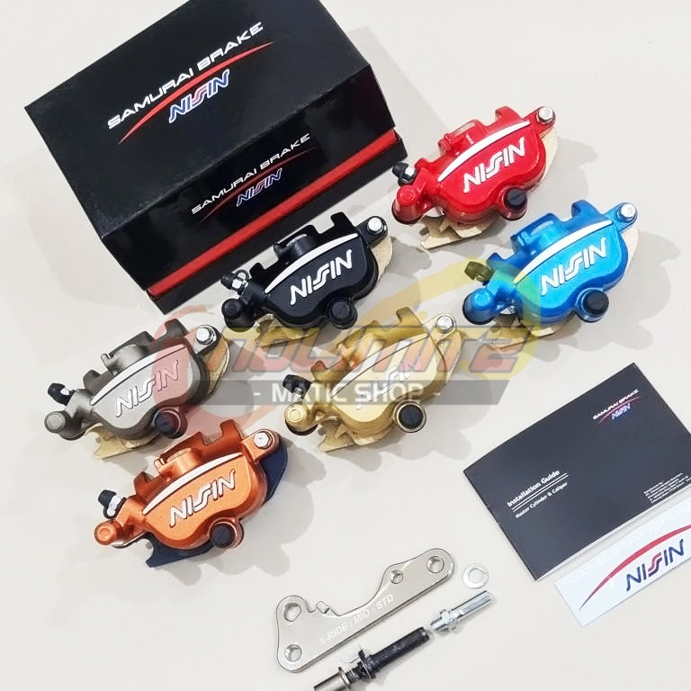 Jual Kaliper Nissin Samurai 2 Piston Depan Mio Fino Fazzio Xride Jupiter MX | Shopee Indonesia