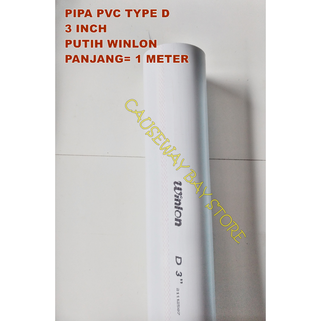Jual PIPA PVC 3 INCH PANJANG 1 METER PUTIH WINLON | Shopee Indonesia