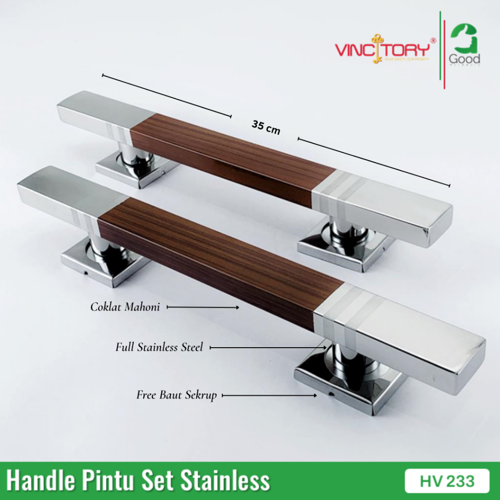 Jual Handle Pintu Rumah Minimalis 35cm Coklat Stainless | Gagang Pintu ...