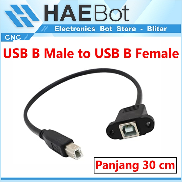 Jual [HAEBOT] Kabel USB B Printer Male Female Extension 30cm Extend ...