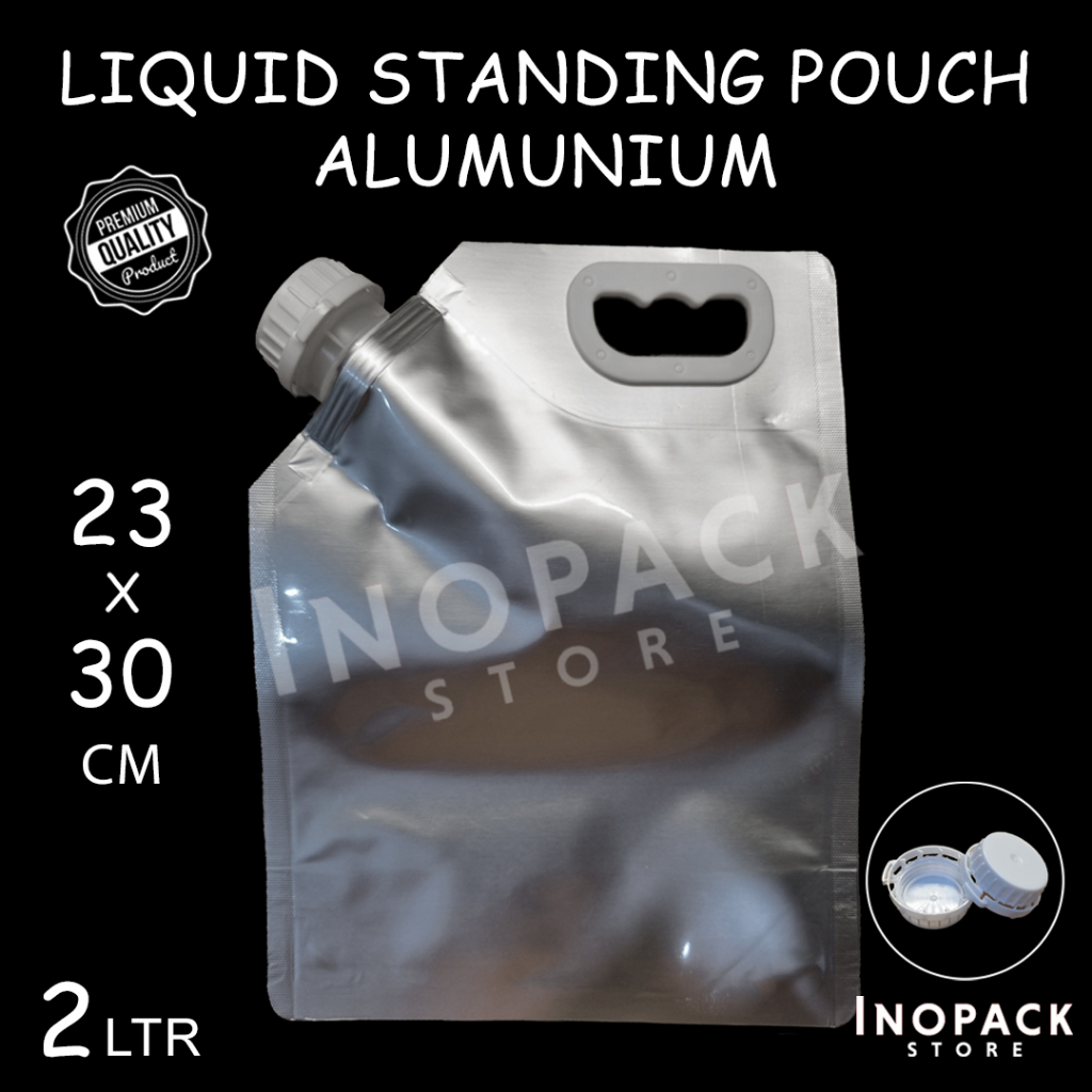 Jual Standing Pouch liquid handle Spout Pack Full Alumunium 2lt ...