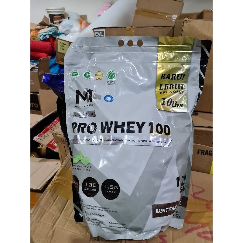 Jual PRO WHEY 100 MUSCLE FIRST susu 10 LBS BPOM HALAL PROTEIN PROWHEY ...