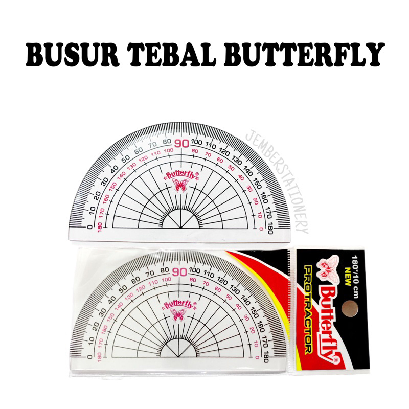 Jual (12pcs) Busur Tebal Butterfly / Protractor | Shopee Indonesia