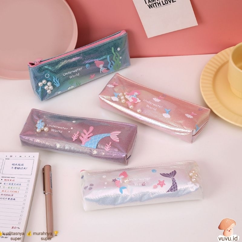 Jual Tempat Pensil putri duyung dl mutiara / Kotak Pensil lucu dompet ...