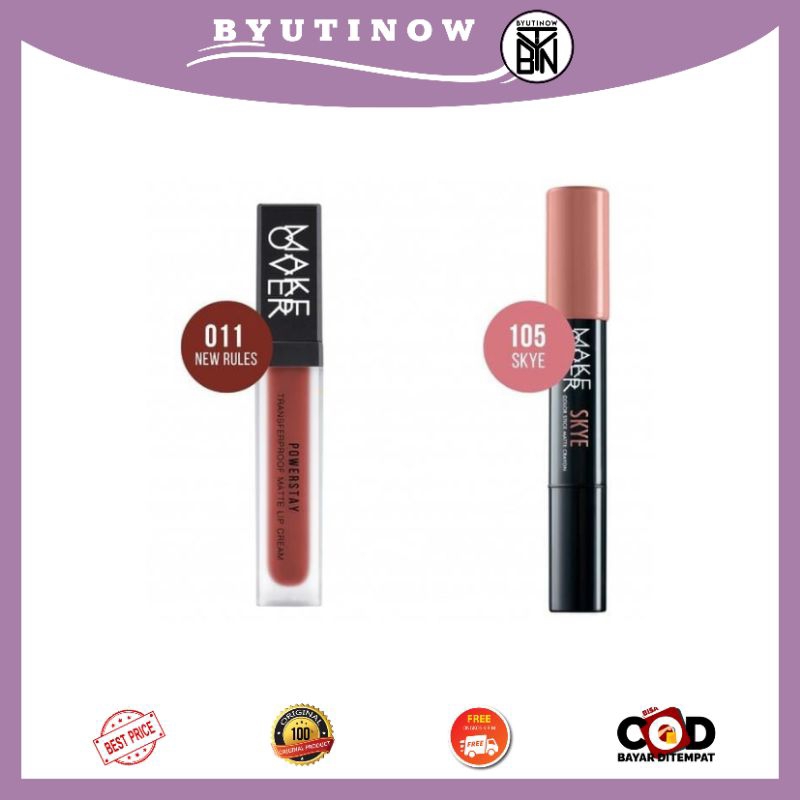 Jual Make Over Bundle Powerstay Transferproof Matte Lip Cream & Lip ...