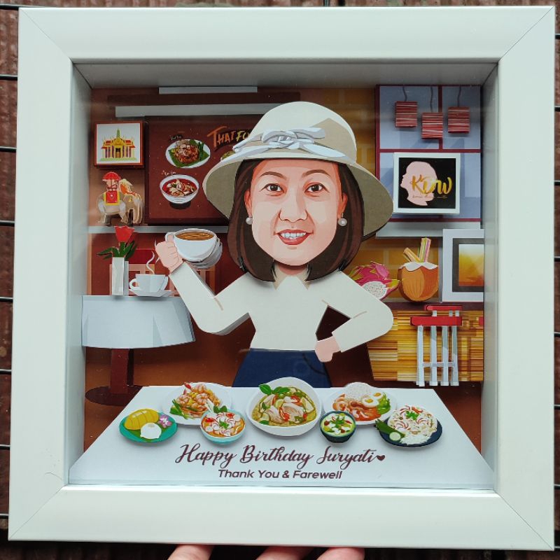 Jual Pop up 3D frame 20x20cm scrapframe kado bingkai hadiah custom ...