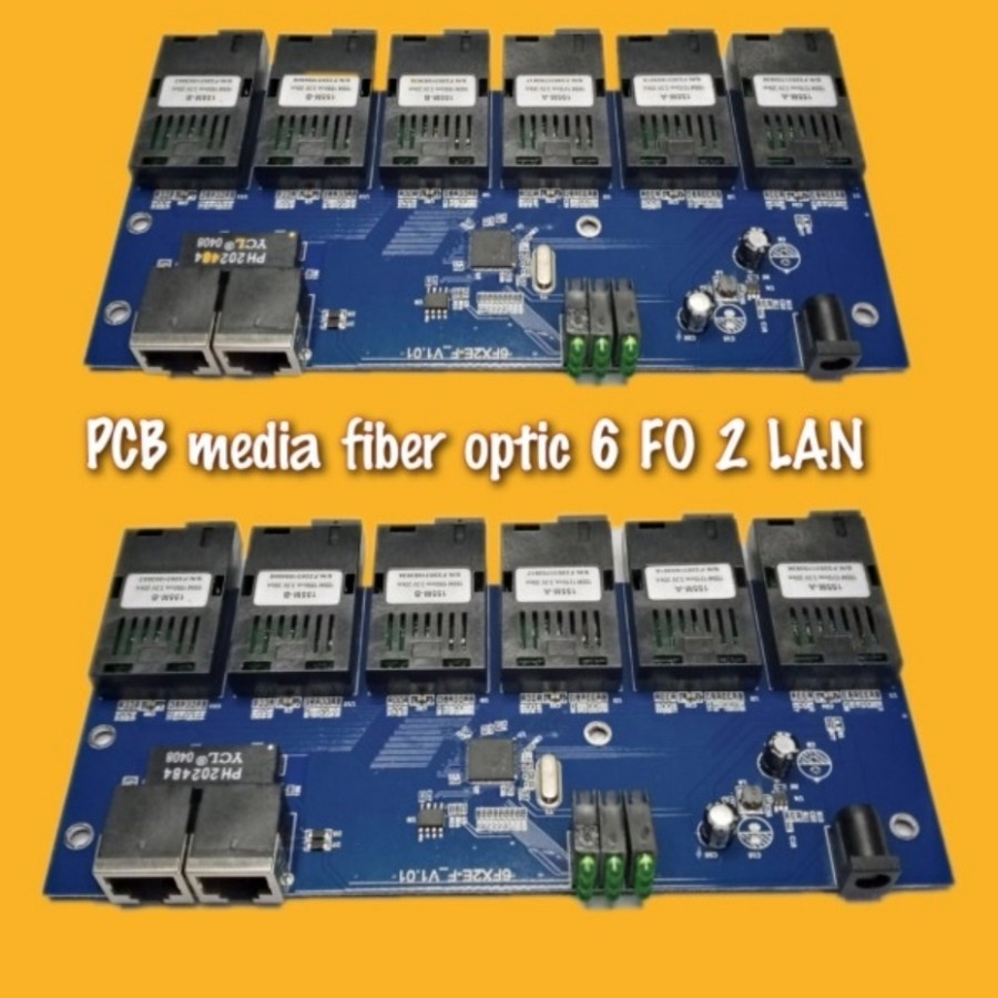 Jual Media Converter 6FO 2LAN Board only | Shopee Indonesia