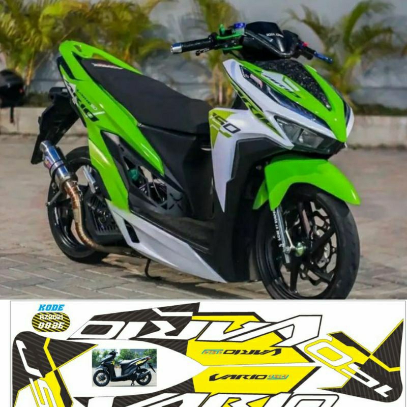 Jual Striping stiker click/Vario 150/Malaya/tahilland sticker custom ...