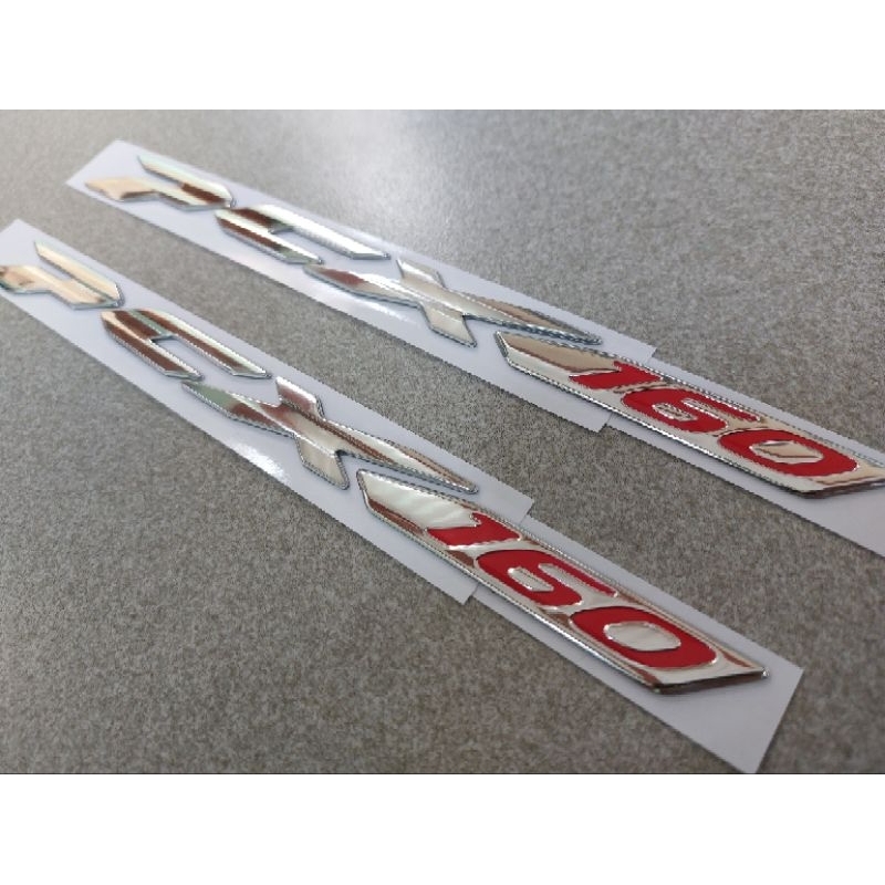 Jual logo emblem pcx 160 set + 160 merah harga sepasang kiri dan kanan ...