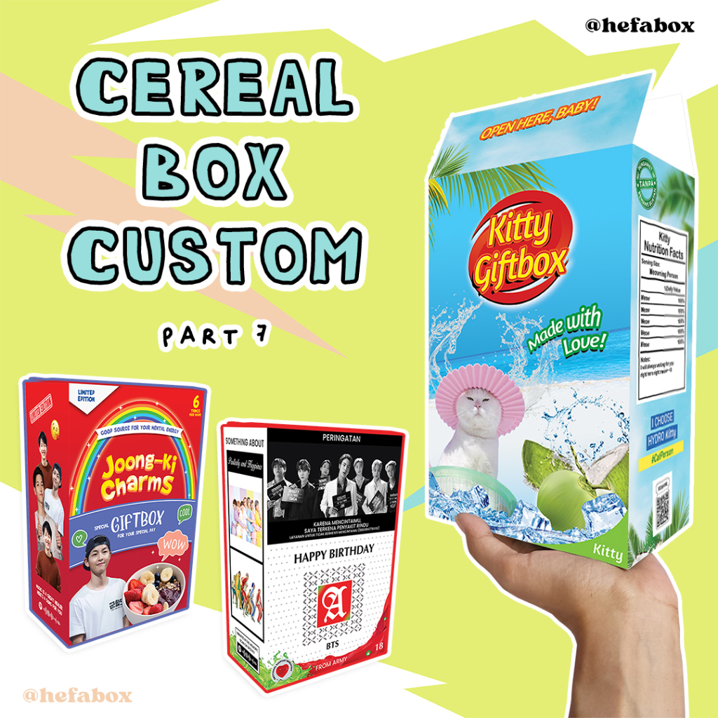 Jual CEREAL BOX / GIFTBOX CUSTOM [Katalog Hefabox 7] | Shopee Indonesia