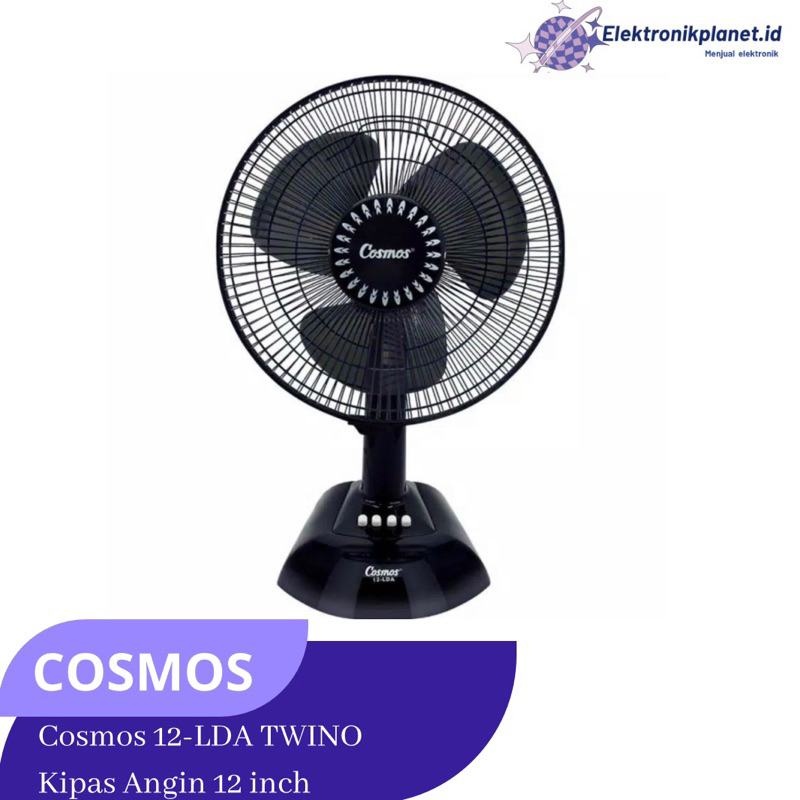 Jual Cosmos 12-LDA TWINO Kipas Angin 12 inch (Desk Fan) | Shopee Indonesia