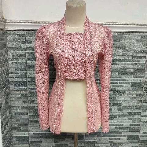 Jual kebaya Brokat Kutu Baru/ kebaya Brokat Mutiara,ROSE GOLD | Shopee ...