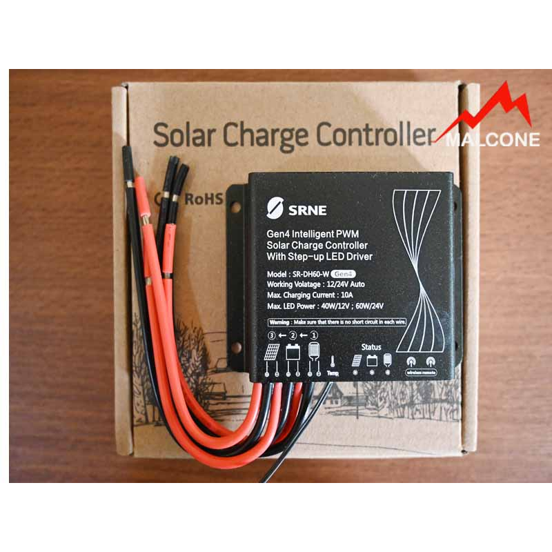 Jual SRNE SR-DH60-W 10A (Gen4 Intelligent PWM) with atep up LED driver ...