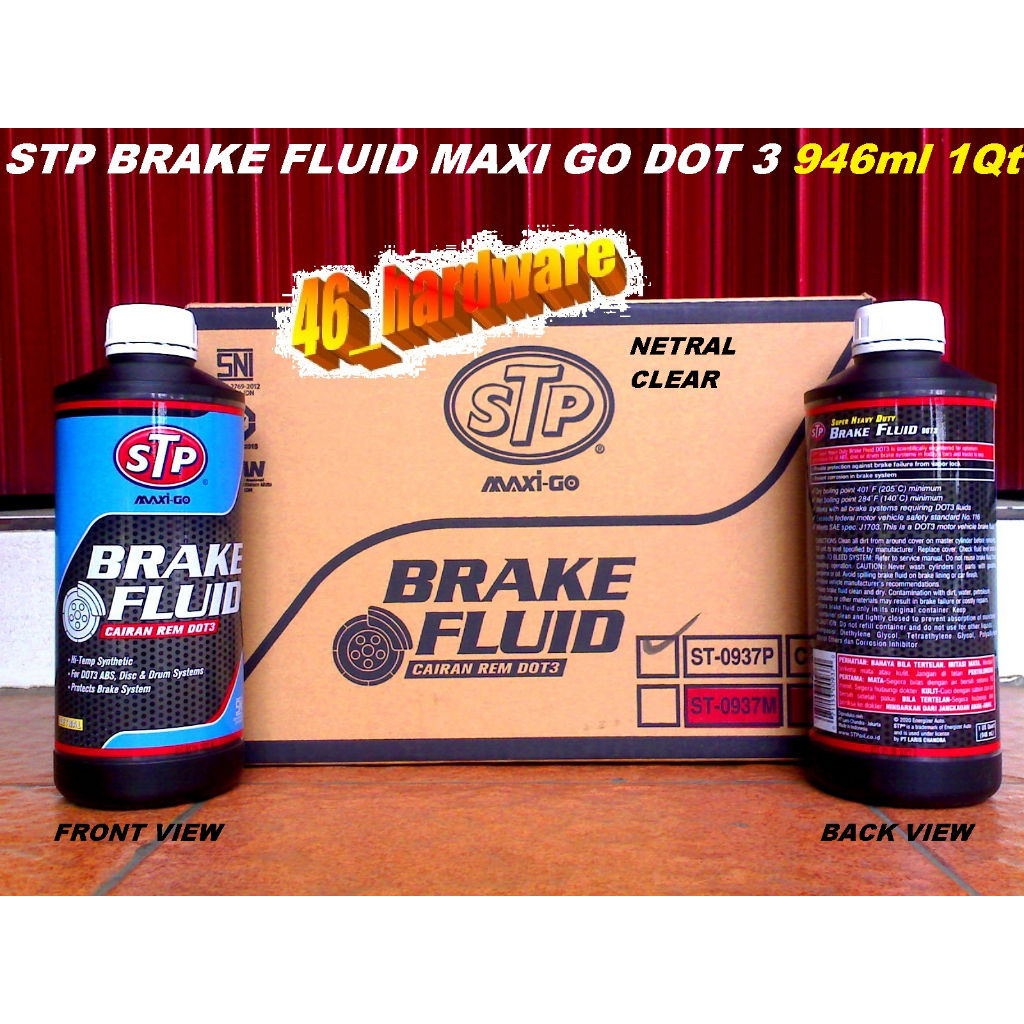 Jual STP BRAKE FLUID MAXI-GO DOT 3 CLEAR BENING Minyak REM mobil motor ...