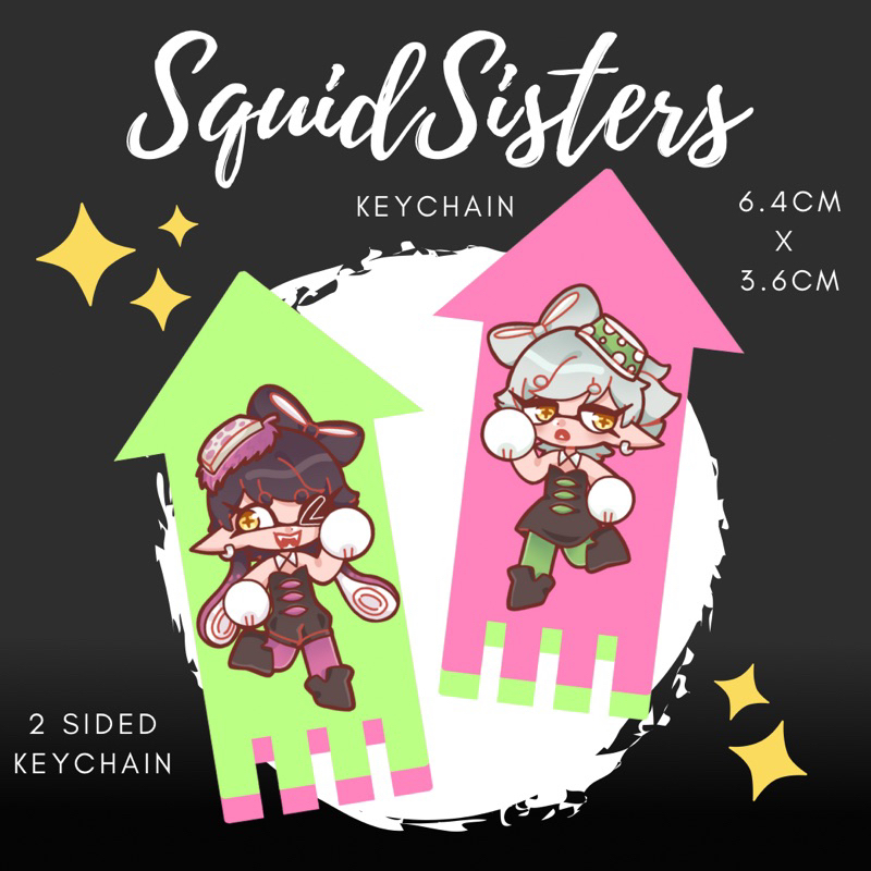 Jual keychain splatoon squid sisters | marie and callie | 2 sisi ...