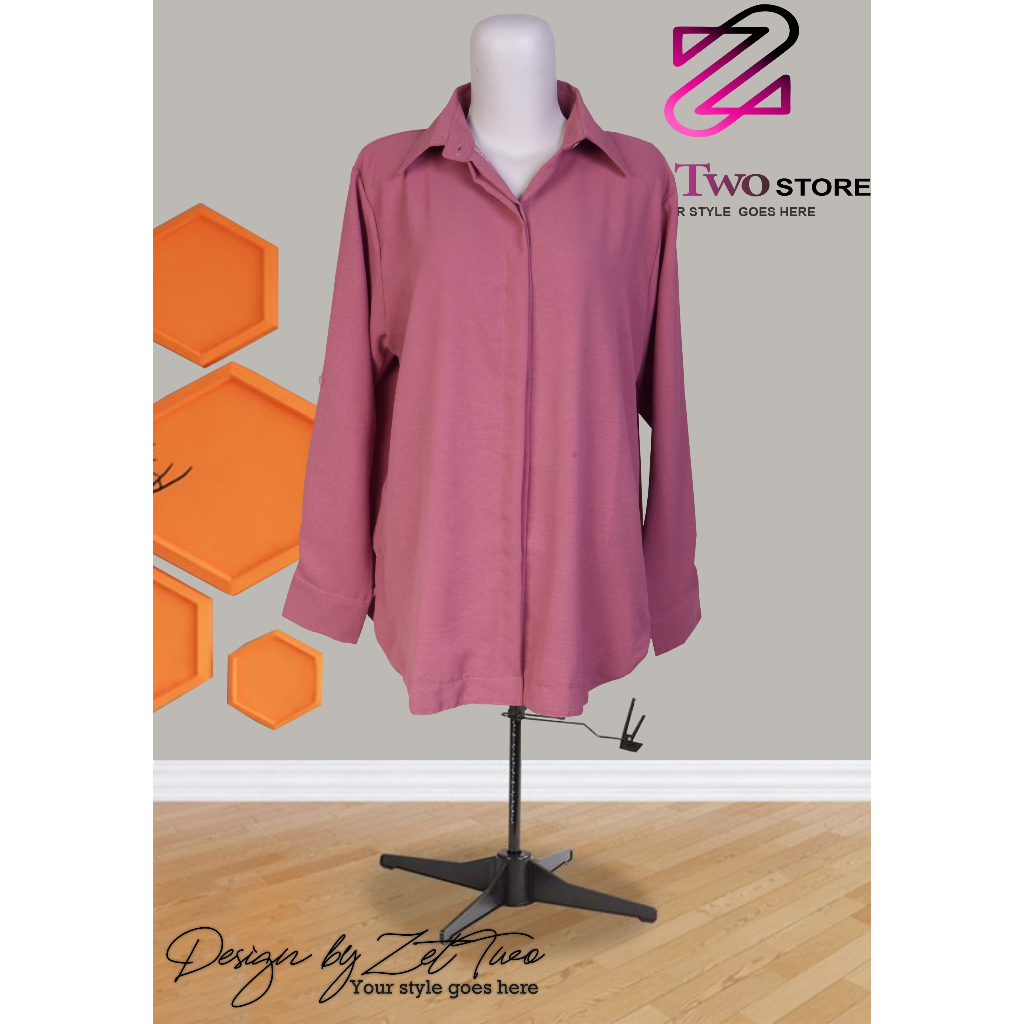 Jual Kemeja wanita kekinian korean style Cringkle airflow premium Tunic wanita kekinian korean ...