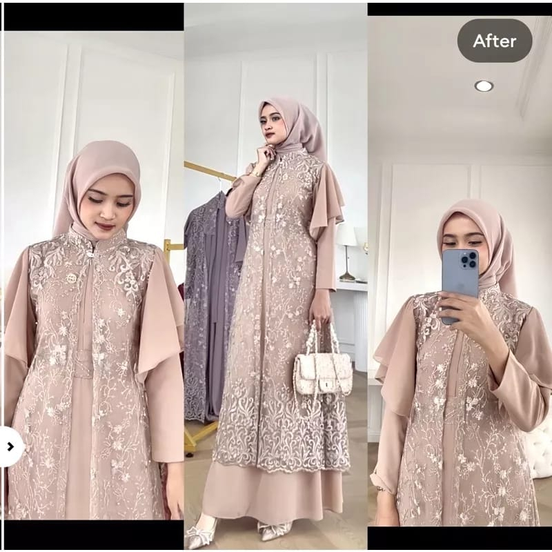 Jual Gamis Lucianna / Ukuran M,L,XL,DAN XXL / Bahan Maxmara Velvet ...