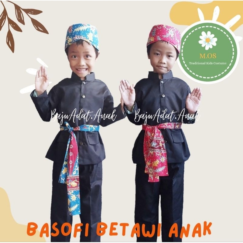 Jual SET BASOFI BETAWI ANAK PREMIUM | BAJU ABANG NONE JAKARTA | BAJU ...