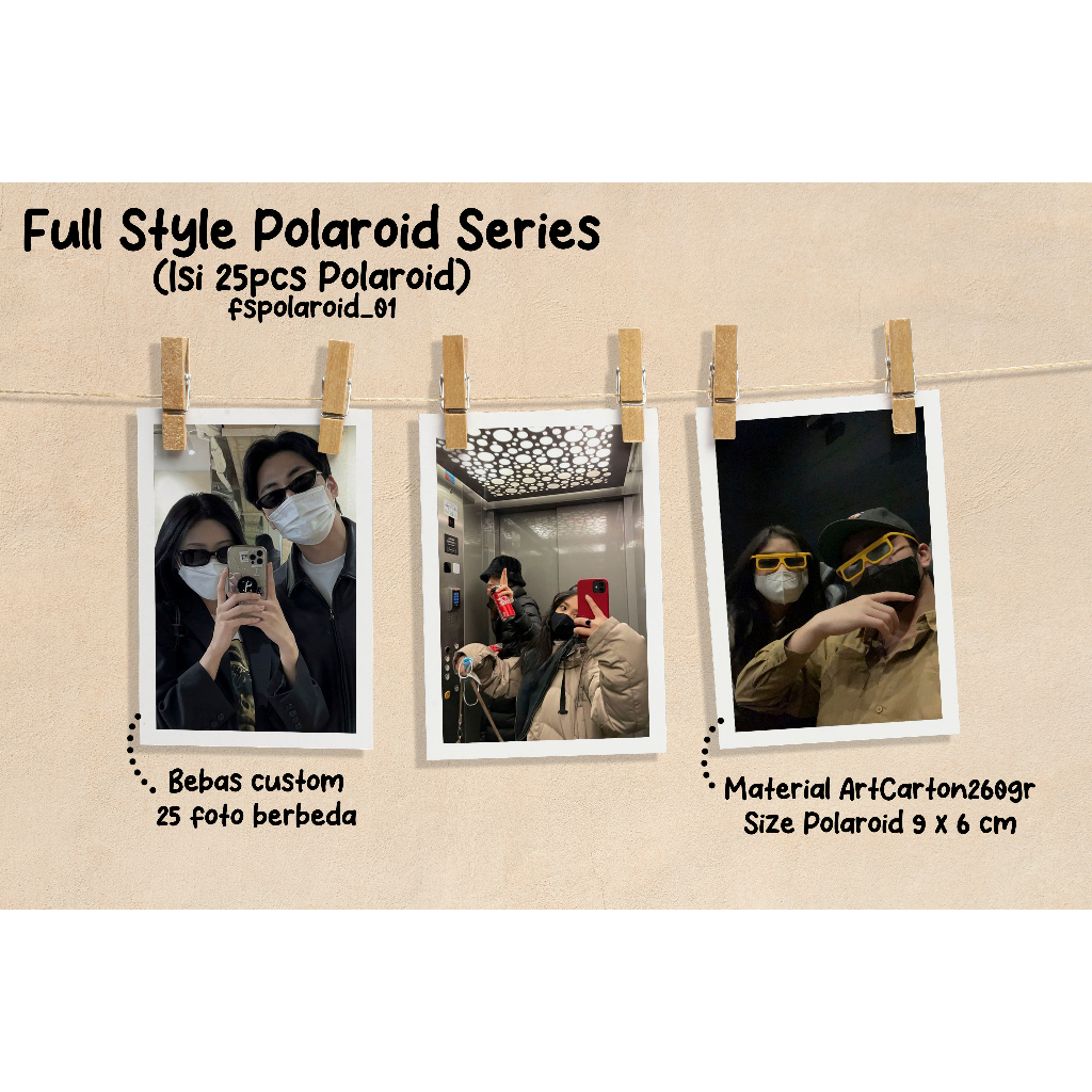 Jual Cetak Full Style Polaroid Paket 25pcs Custom Foto / Cetak Photo ...
