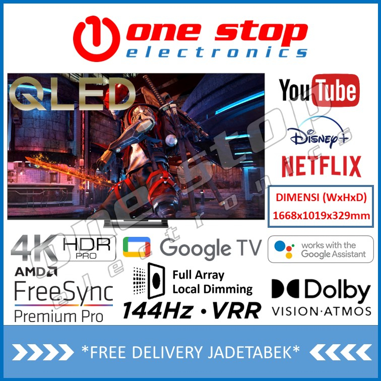 Jual TCL 75C745 / C745 QLED 4K UHD Smart Google TV w/ 144Hz VRR 75 Inch | Shopee Indonesia
