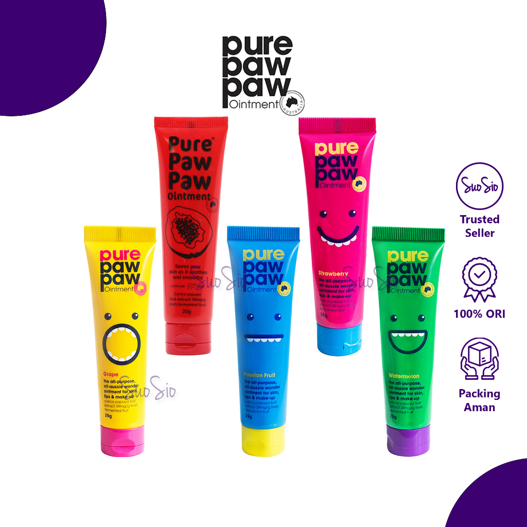 Jual [BPOM] Pure Paw Paw pure pawpaw 25g Original Strawberry Watermelon ...