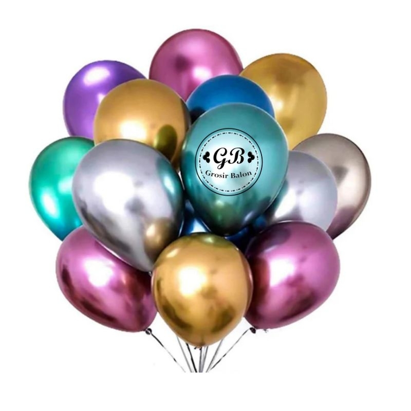 Jual (1PCS) BALON LATEX METALIK CHROME / METALIC BALOON LATEX CHROME ...