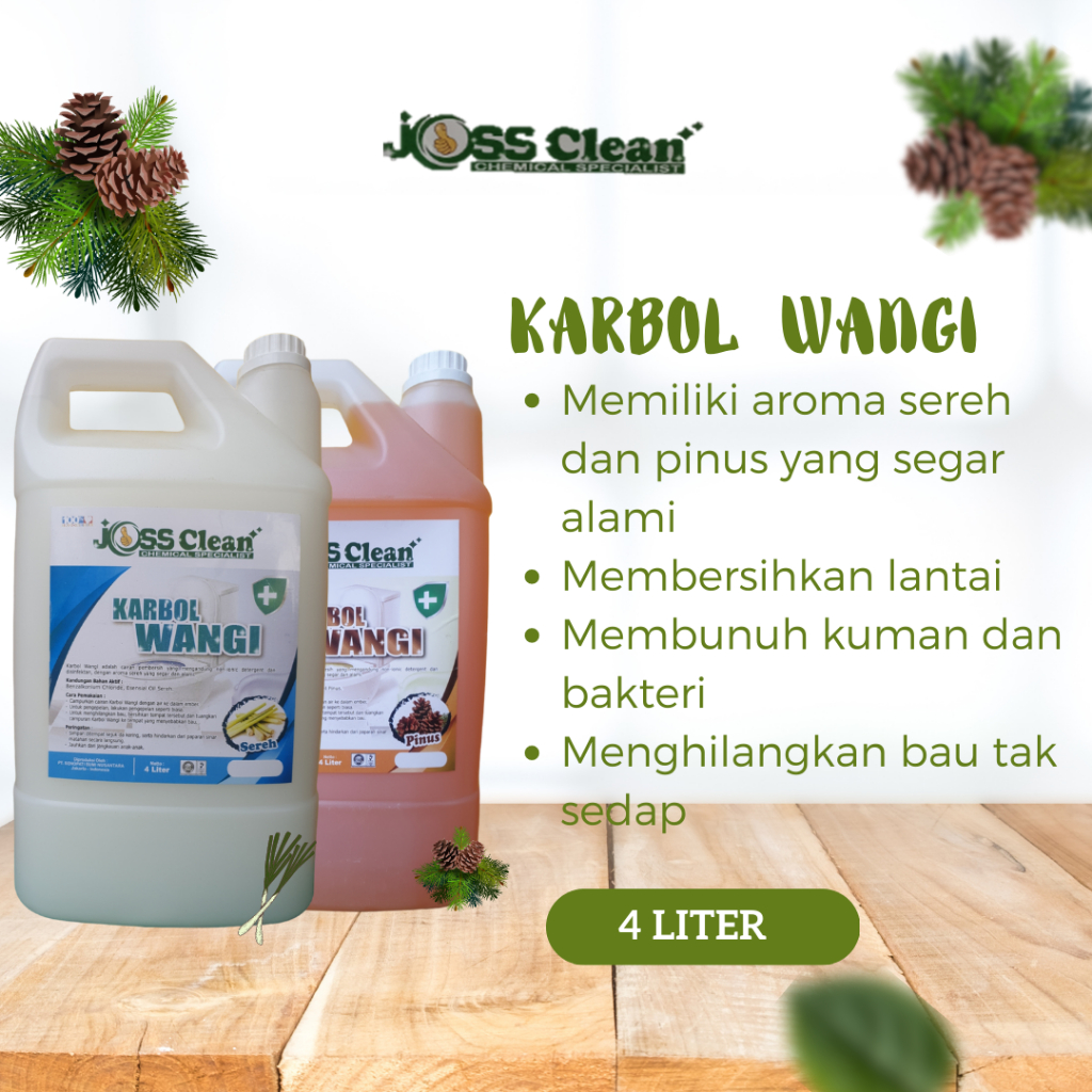 Jual Joss Clean Karbol Wangi/Karbol isi 4 Liter | Shopee Indonesia