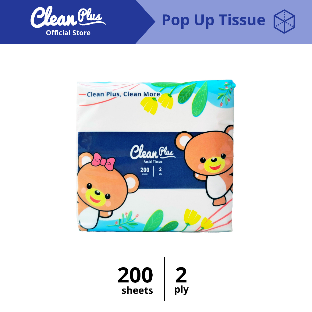 Jual Clean Plus Pop Up Tissue 200 Sheets 2 Ply | Shopee Indonesia