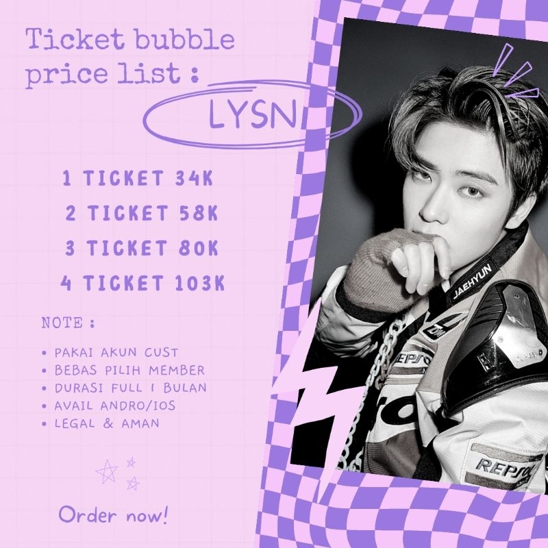 Jual ticket bubble lysn (close) | Shopee Indonesia