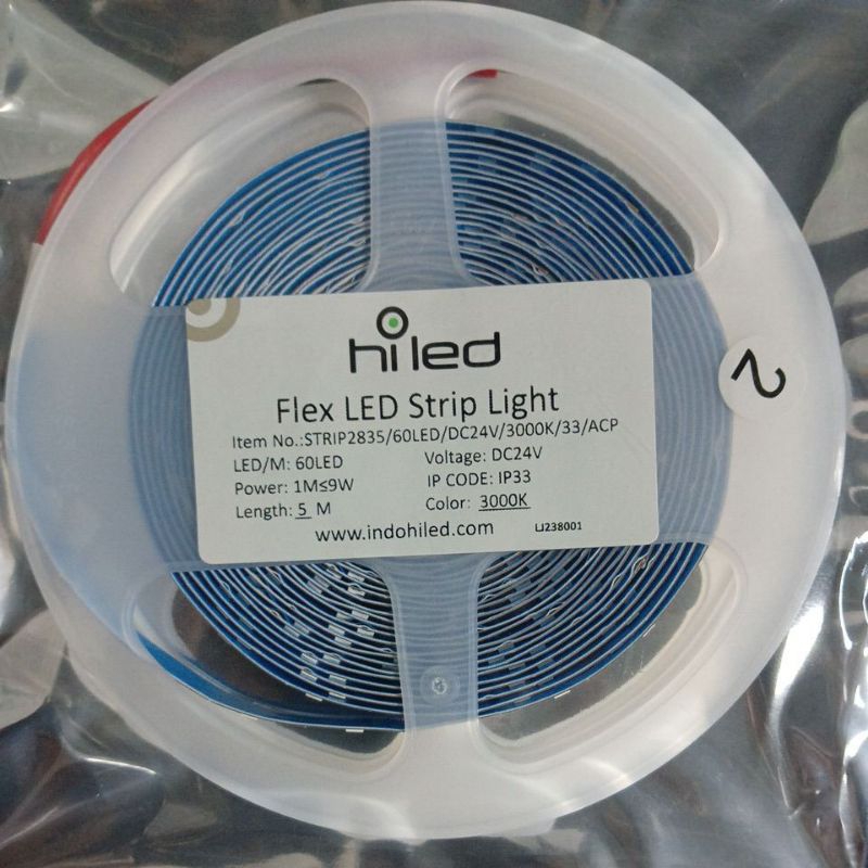 Jual LED STRIP HILED 2835 60LED 24VOLT INDOOR 3000K | Shopee Indonesia