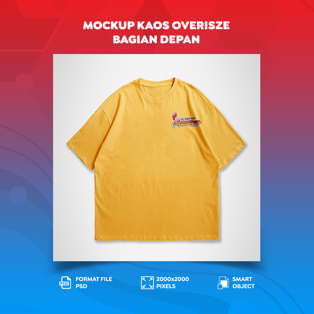 Jual Mockup Kaos Oversize Bagian Depan Format File PSD | Shopee Indonesia