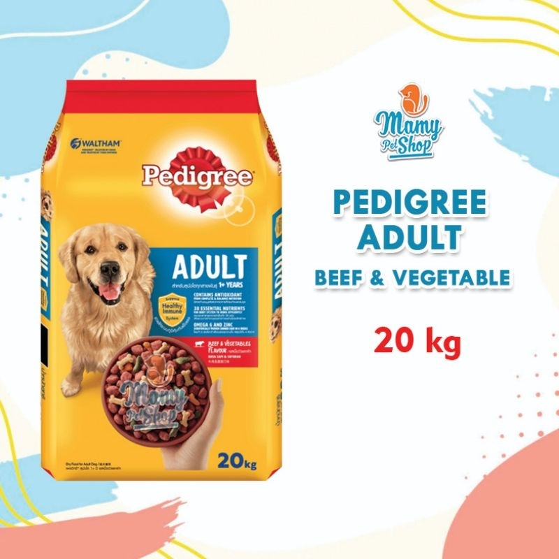 Jual PEDIGREE ADULT BEEF AND VEGETABLE 20 KG | Shopee Indonesia