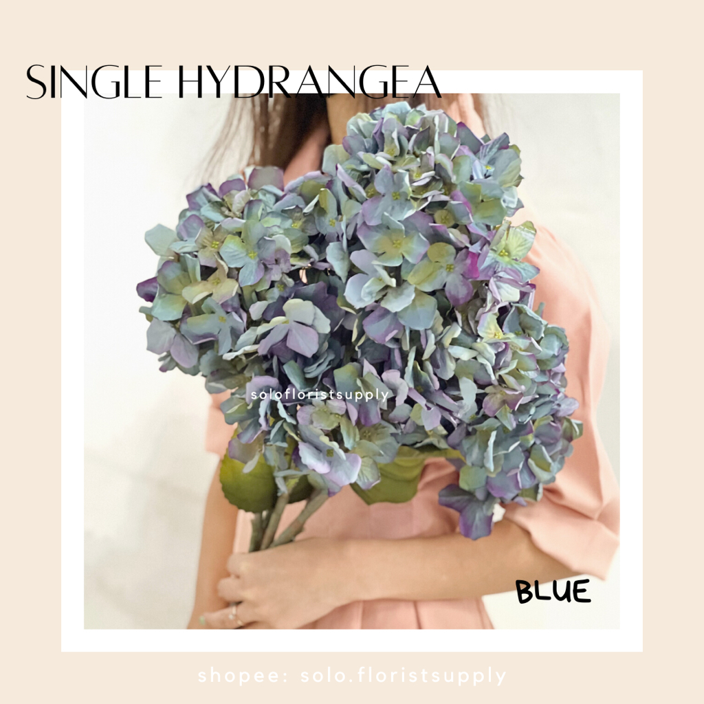 Jual 61CM SINGLE HYDRANGEA Bunga artificial hydrangea bunga hidrangea ...