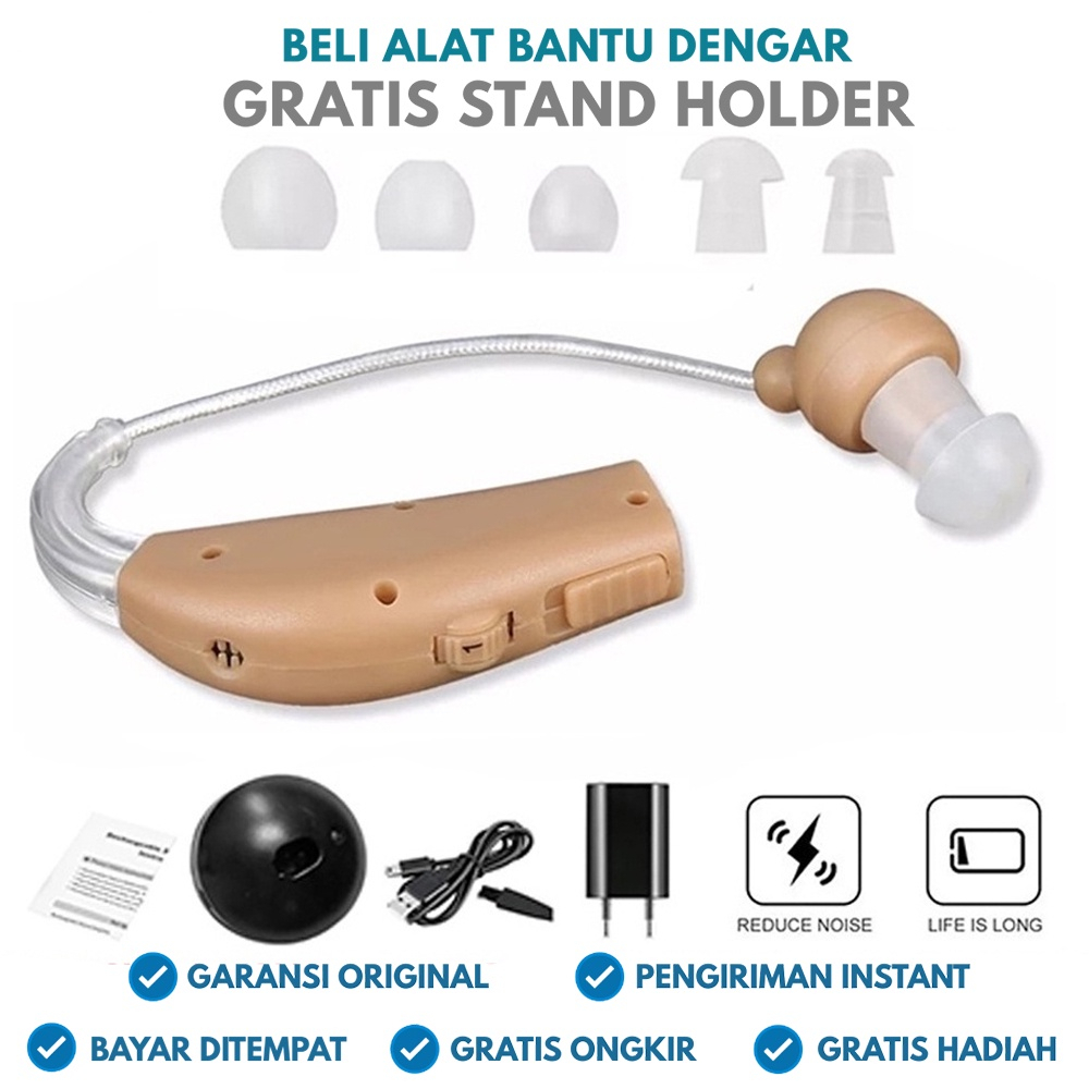 Jual Alat Bantu Dengar Telinga Cas Rechargable Hearing Aid Aids ABD Orang Tua Tuli Budek Tuna ...