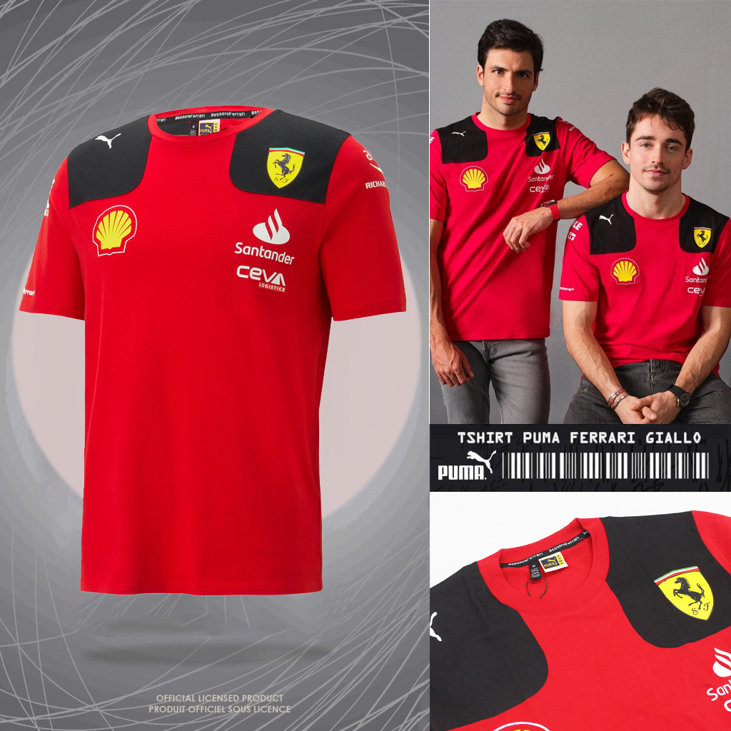Jual KAOS POLO SHIRT FERRARI RACING TEAM F1 2023 GIALLO KAOS POLO PRIA ...