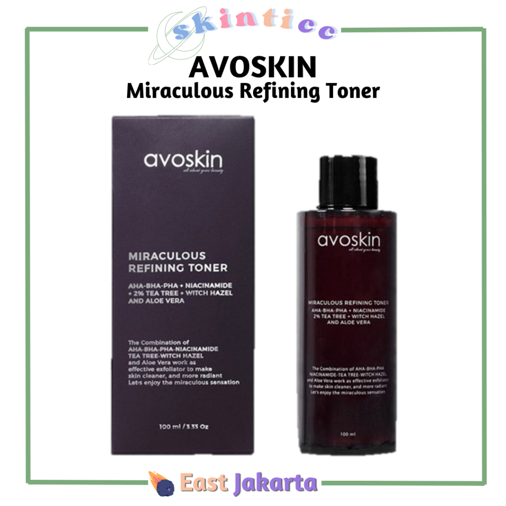Jual AVOSKIN Miraculous Refining Toner 100ml - AHA BHA PHA - Eksfoliasi ...