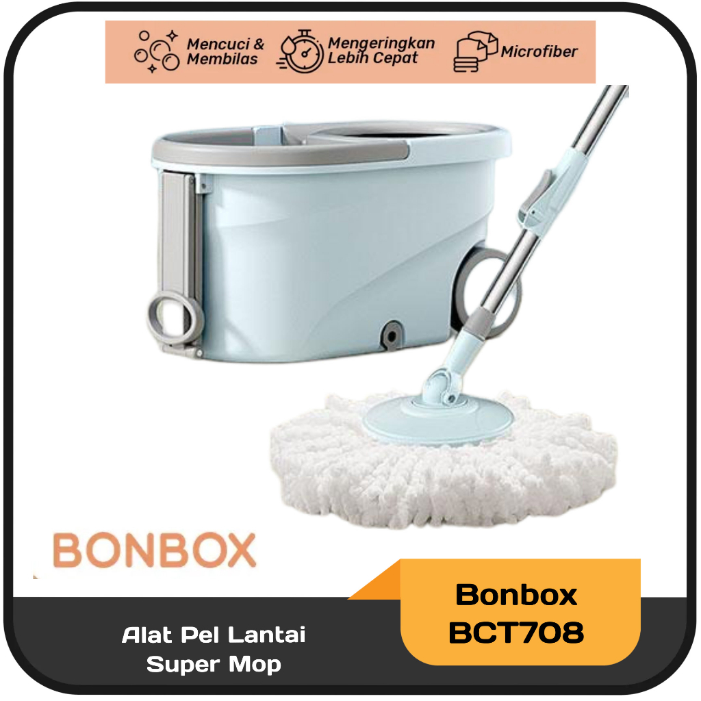 Jual Alat pel lantai super mop Original Bonbox BCT704 | Shopee Indonesia