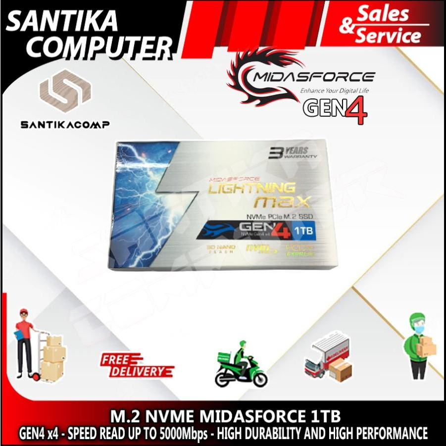 Jual M.2 NVME GEN 4 1TB MIDASFORCE M2 NVME 1TB MIDAS PCIe Gen4 SSD M2 ...