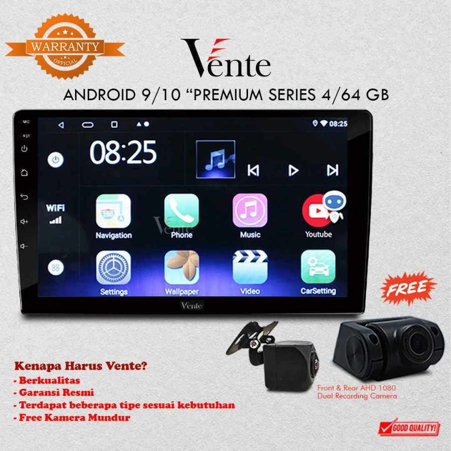 Jual Head Unit Vente Android 10 Inch Premium Series 4/64 Gb | Shopee ...