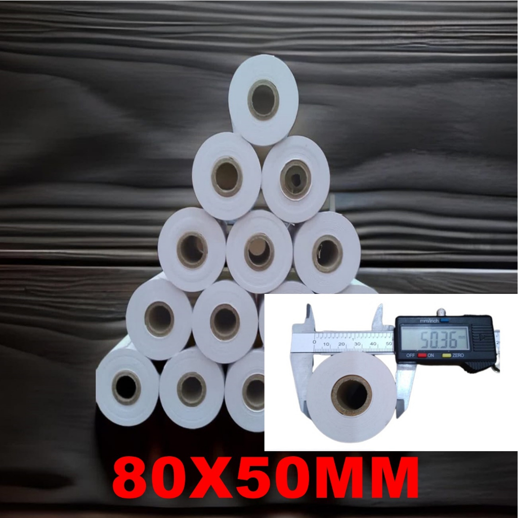 Jual Kertas Thermal 80X50 / KERTAS STRUK KASIR 80X50 POLOS CORELESS ...