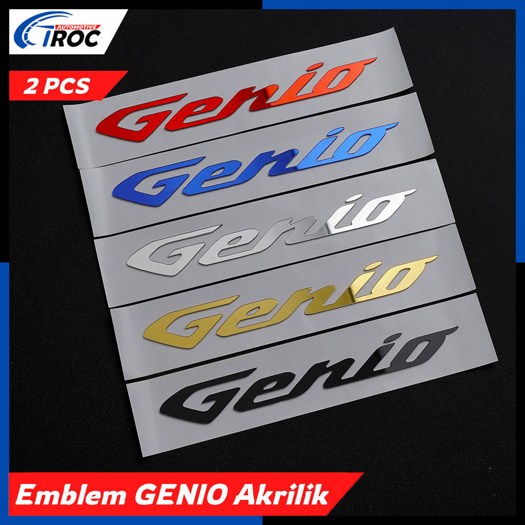 Jual Tulisan Genio Timbul 3D Logo Genio 3D Stiker Genio Mirror ...
