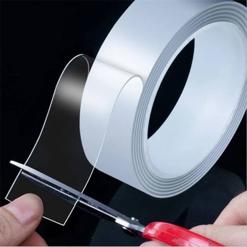 Jual Double Tape Super Kuat Elastis Bening Multifungsi Tape Panjang 1 ...