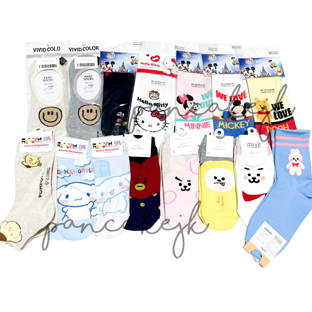 Jual [ ready ] korea socks bt21 kaos kaki myeongdong bts bt21 ...
