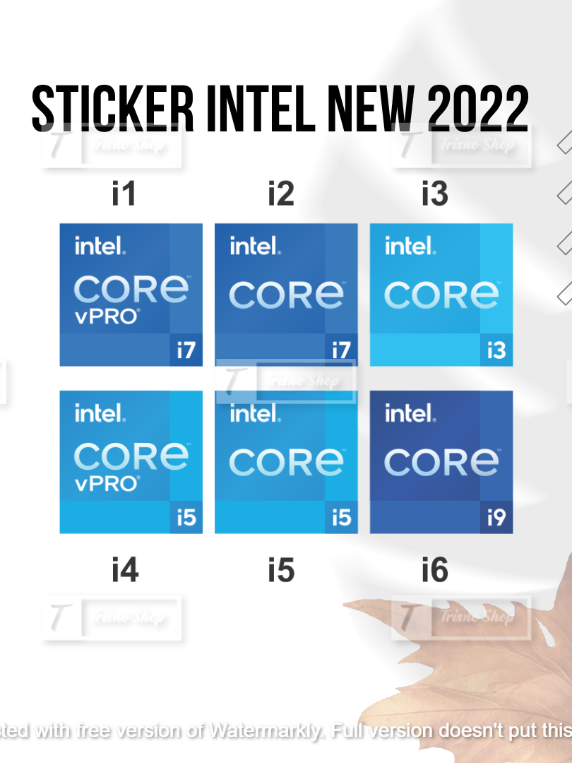 Jual Stiker Laptop Intel Generasi Core i3 i5 i7 i9 tahun 2022 | Shopee ...